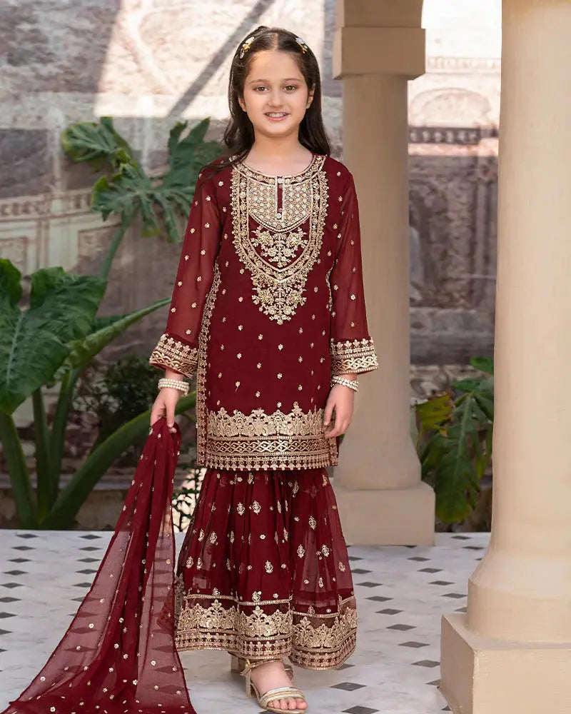 Rangreza Girls Wedding & Eid Dresses for Girls | Chiffon, Embroidery.